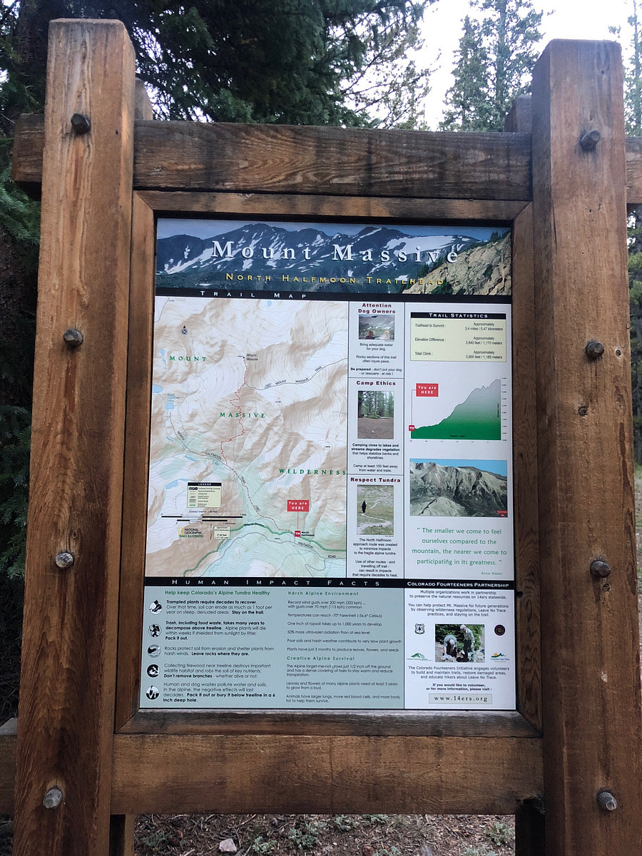 Mount Massive-Southwest Slopes Route from North Halfmoon Trailhead ...